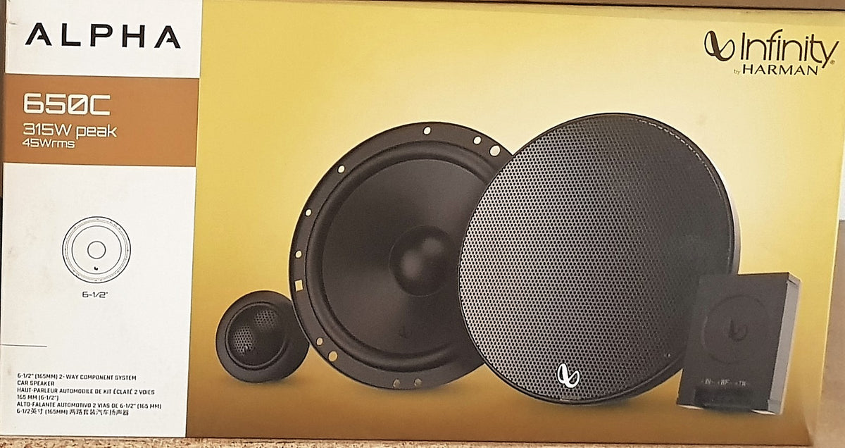 INFINITY ALPHA 650C 350W 6.5″ 2-WAY COMPONENT SPLIT SYSTEM — Mobile ...