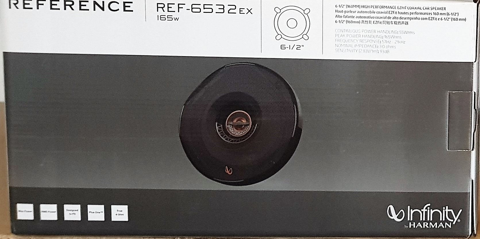Infinity REFERENCE 6532EX 6-1/2" 160mm coaxial car speaker, 165W — Mobile Acoustics