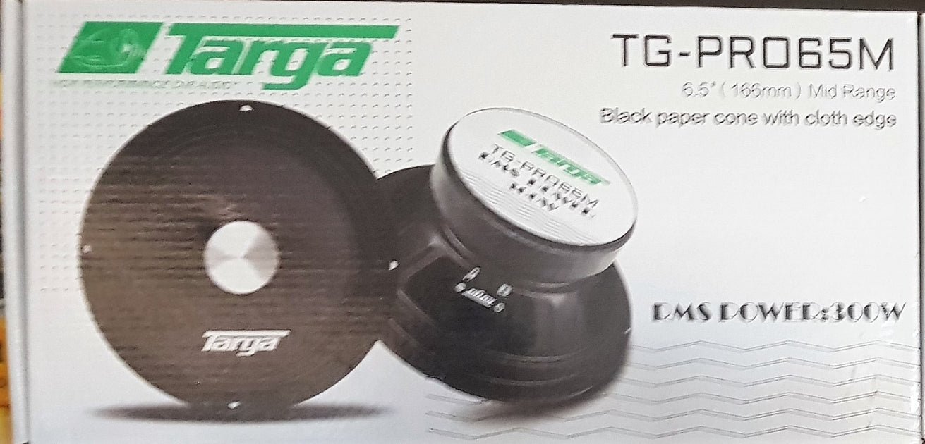 TARGA TG-PRO65M 6.5" 166MM MID RANGE SPEAKERS 300W RMS — Mobile Acoustics