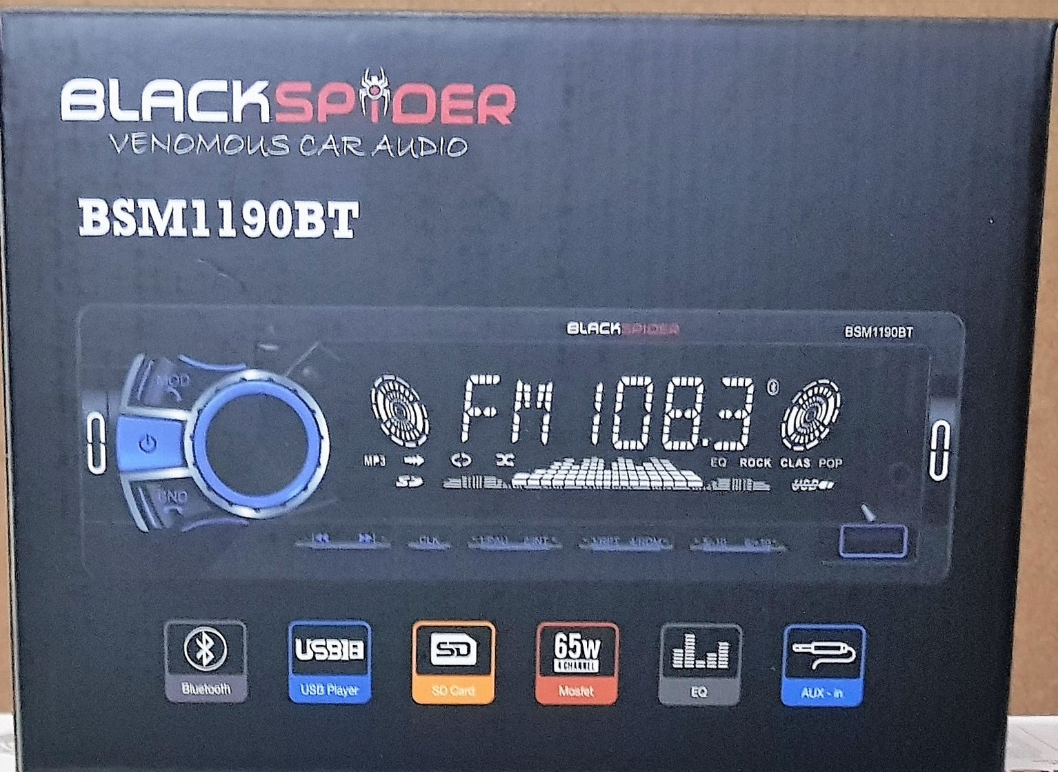 Black spider Media Player with Bluetooth — Mobile Acoustics